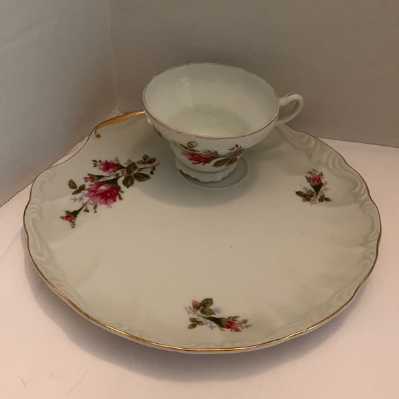 Dining | Vintage Moss Ros Tea Cup And Plate | Poshmark